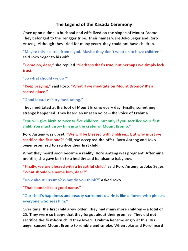 The Legend of The Kasada Ceremony | PDF | Religion And Belief