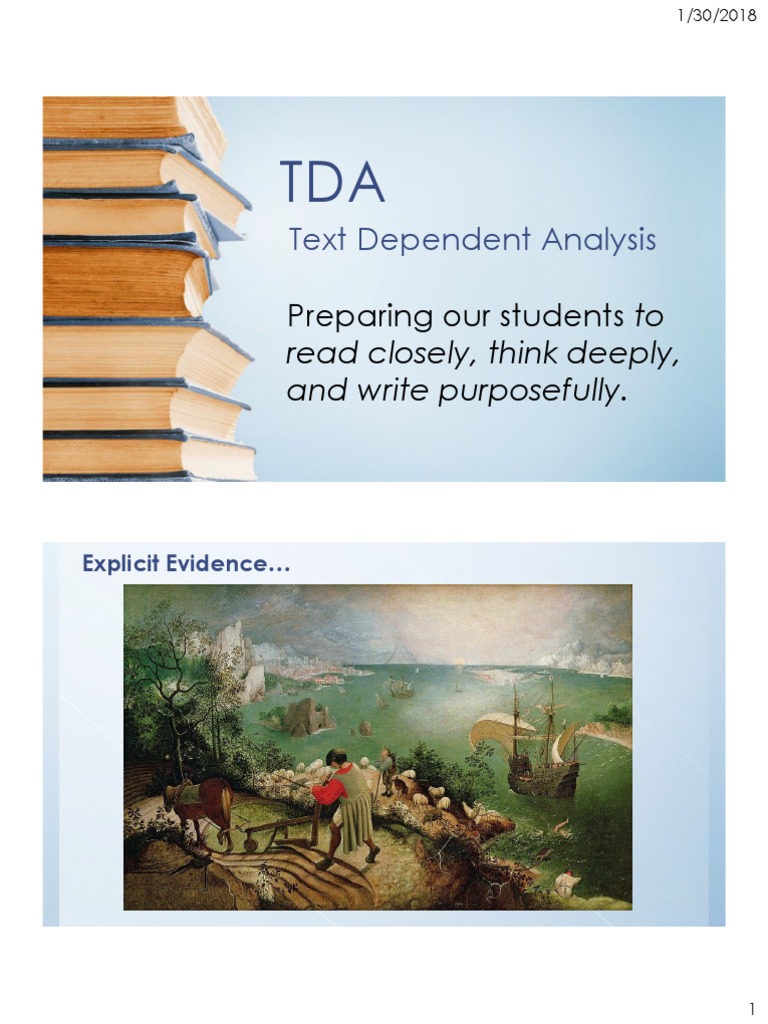 Tda Powerpoint | PDF | Essays | Reading Comprehension