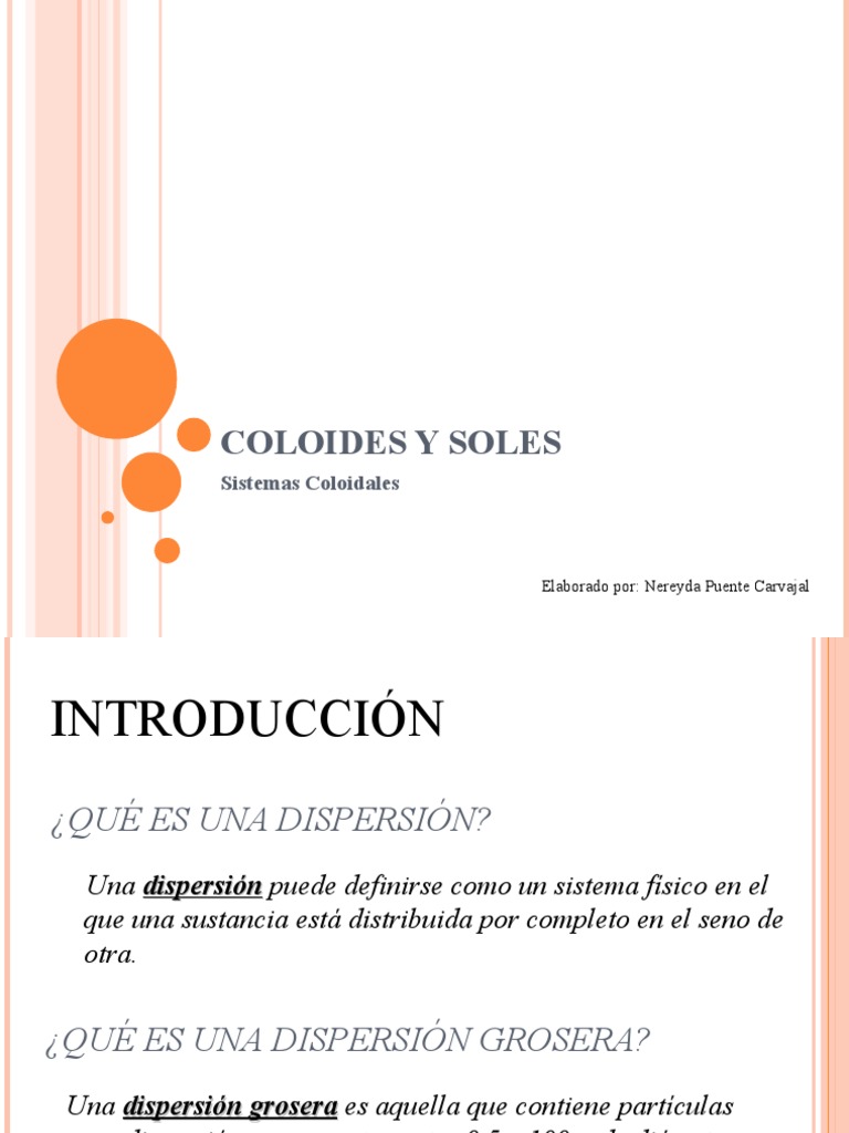 COLOIDES | PDF | Coloide | Química Física