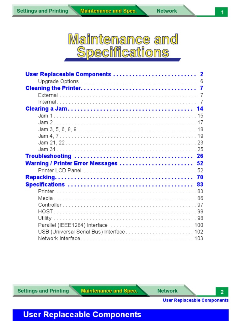 PanasonicDPCL21 MAINT | PDF | Microsoft Windows | Printer (Computing)