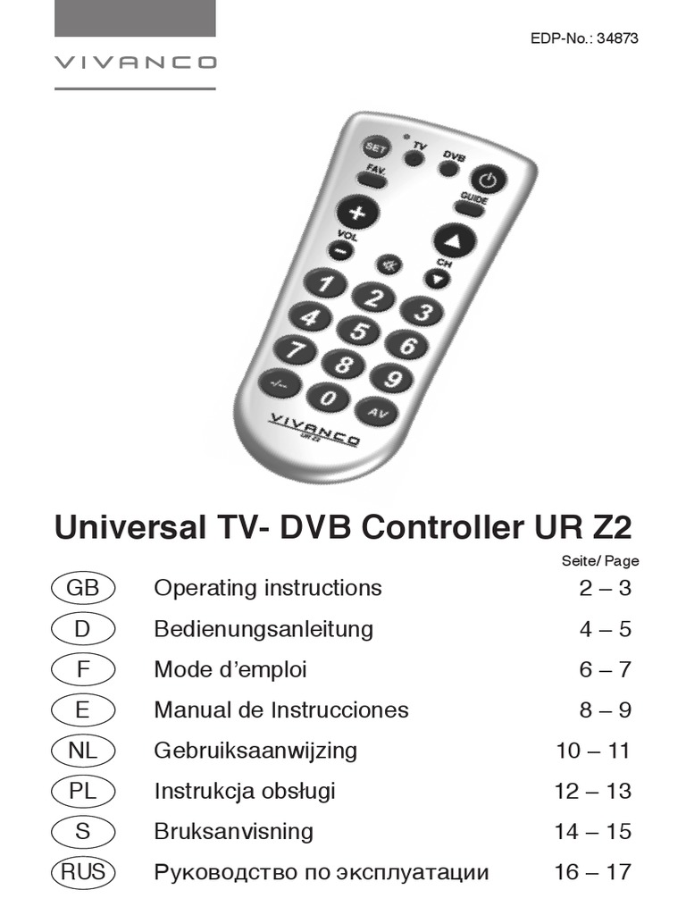 Manual | PDF | Battery (Electricity) | Remote Control