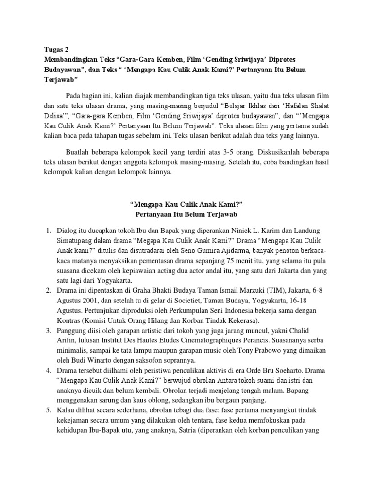 Kontroversi Film dan Drama: Kemben dan Penculikan | PDF | Seni