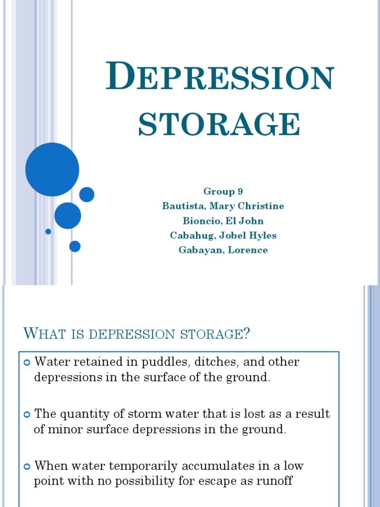 Depression Storage | Surface Runoff | Hydrology