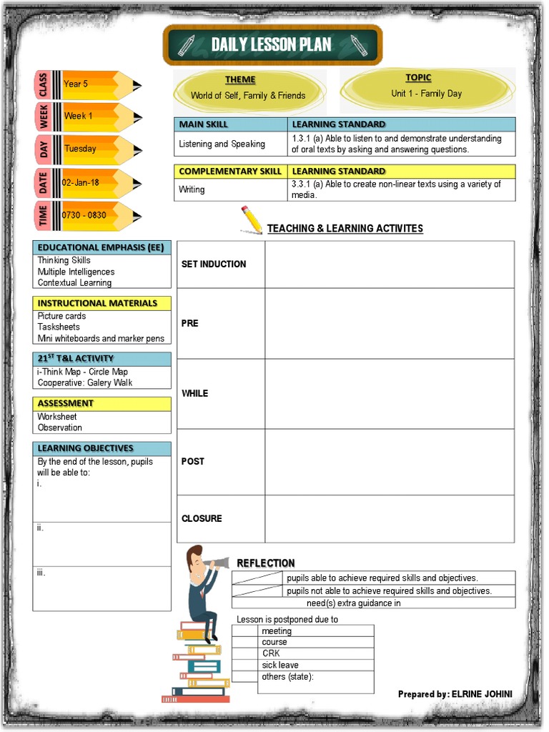 Lesson Plan Template Year 5 | PDF | Lesson Plan | Education Theory