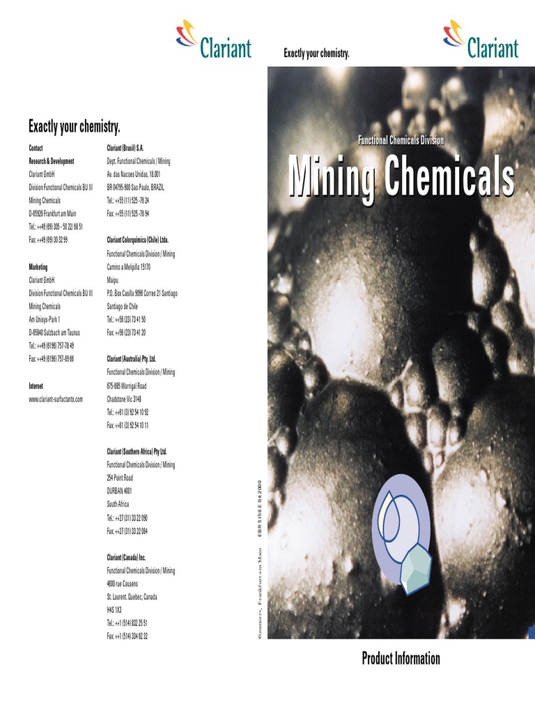 Reactivos Clariant PDF | PDF