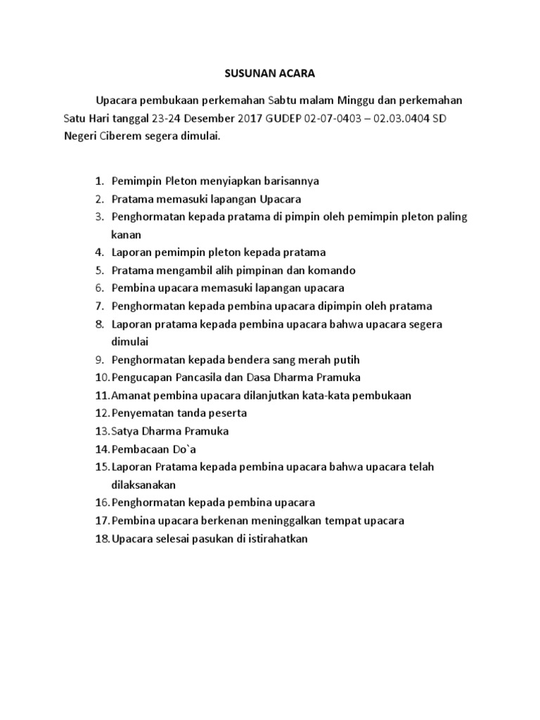 Susunan Acara Persari | PDF | Agama & Spiritualitas