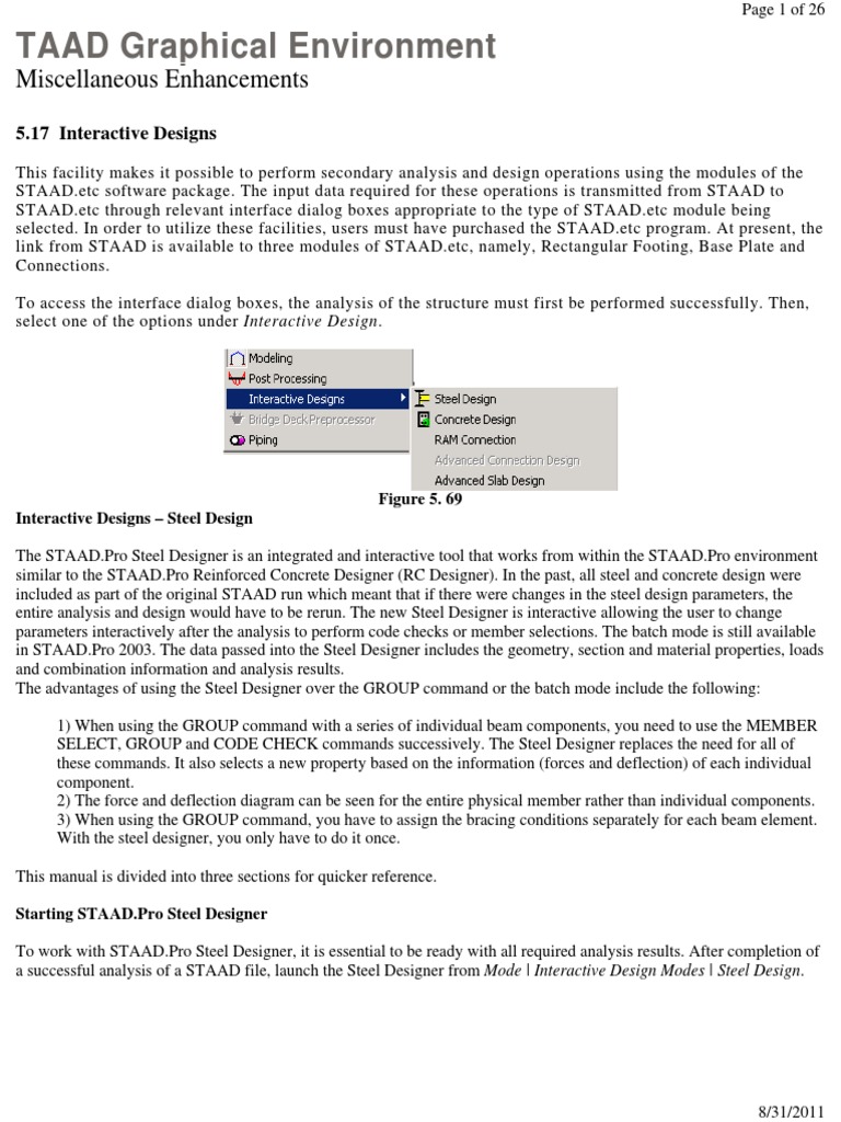 Staad Design And Code Checks Pdf Bending Beam Structure