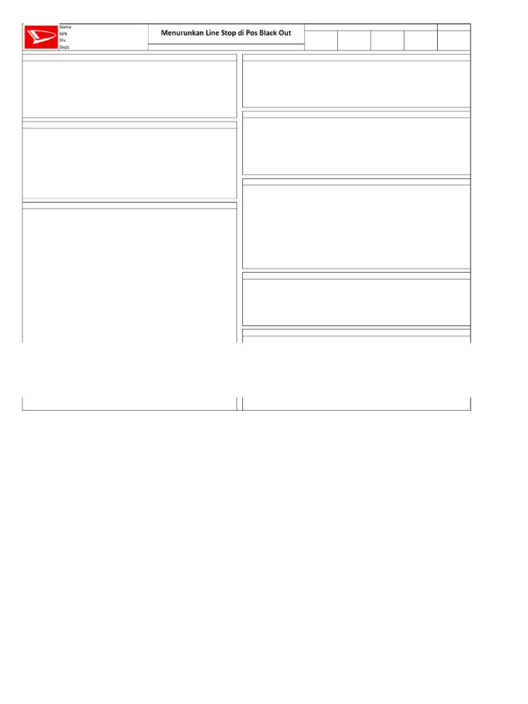 Procedure for Reducing Line Stoppage at the Black Out Position | PDF