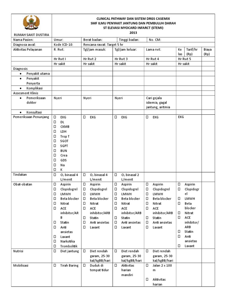 Clinical Pathway STEMI | PDF