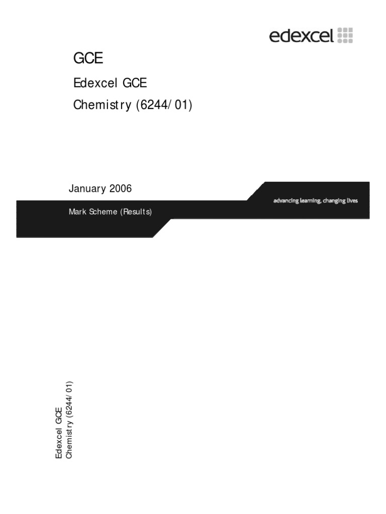 2006 Edexcel A Level Chemistry Marking Scheme | PDF | Hydroxide | Ph