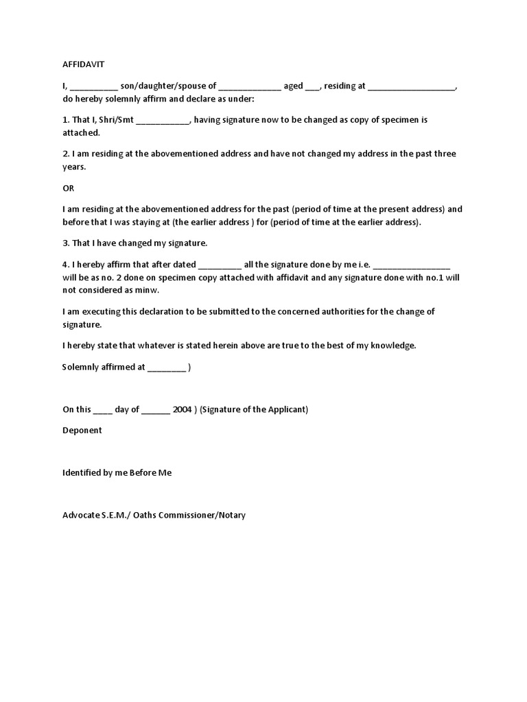 85914691-AFFIDAVIT-Change-of-Signature.docx | Affidavit | Notary Public ...