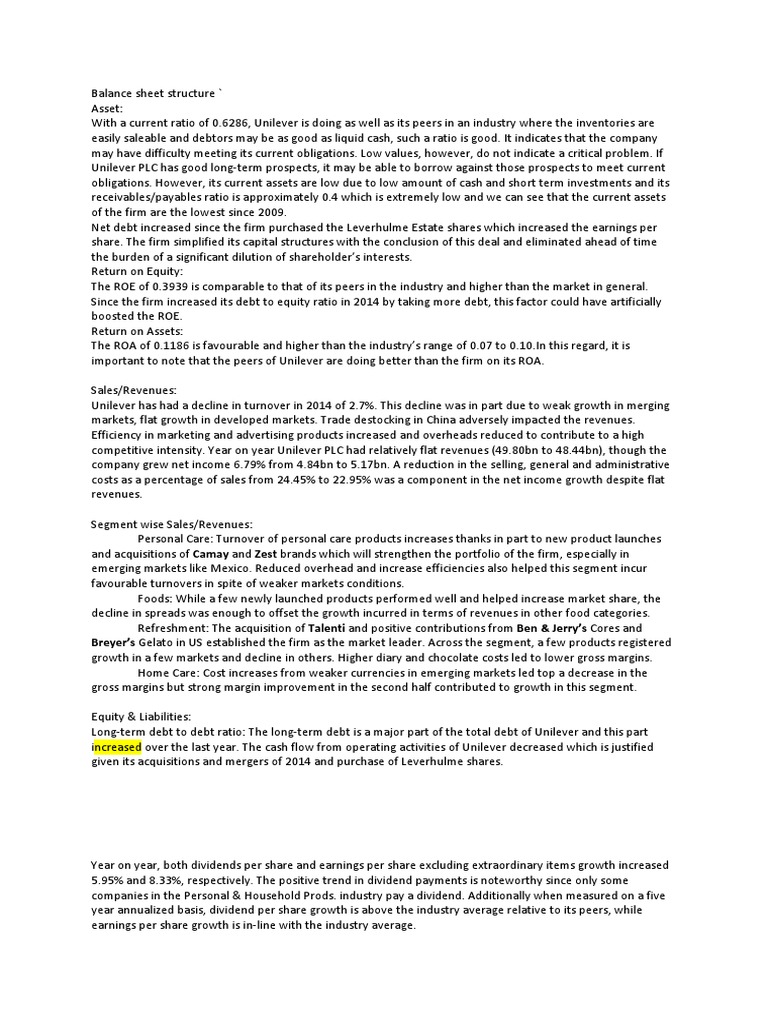 Balance Sheet Structure Download Free Pdf Revenue Dividend