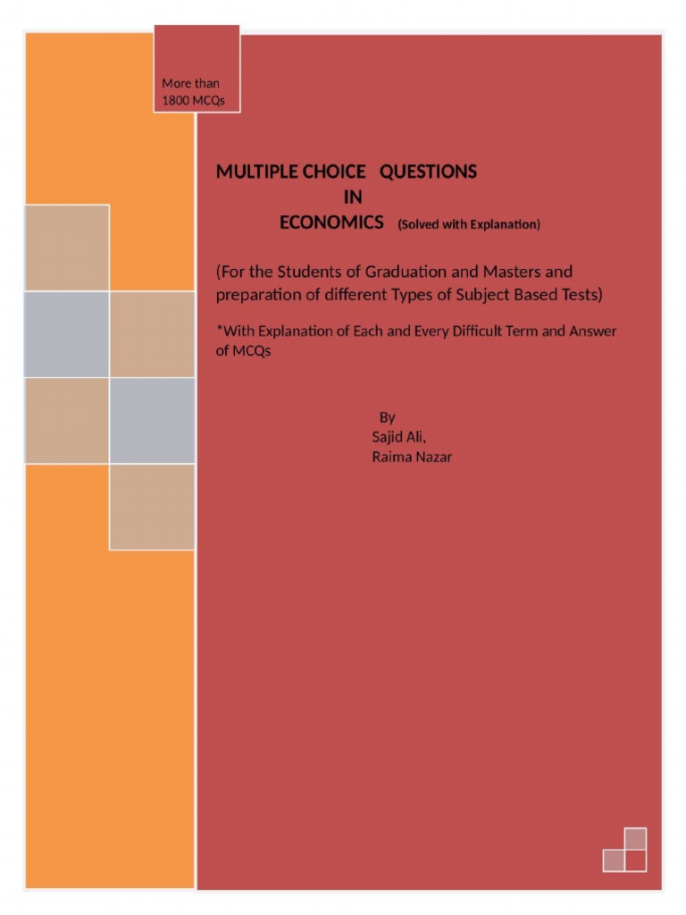 Multiple Choice Questions of Ec | Download Free PDF | Economics | Value ...