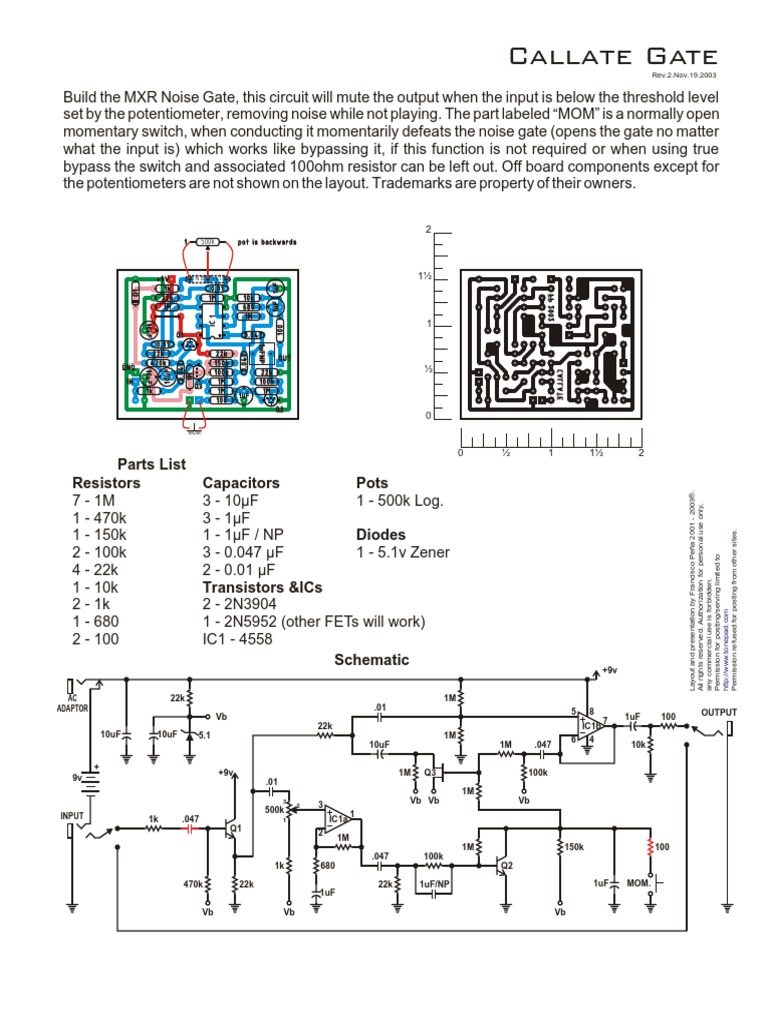 MXR Noise Gate PDF | PDF