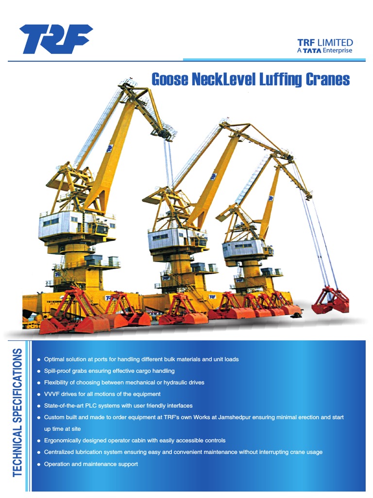 Level Luffing Crane | PDF | Crane (Machine) | Manufactured Goods