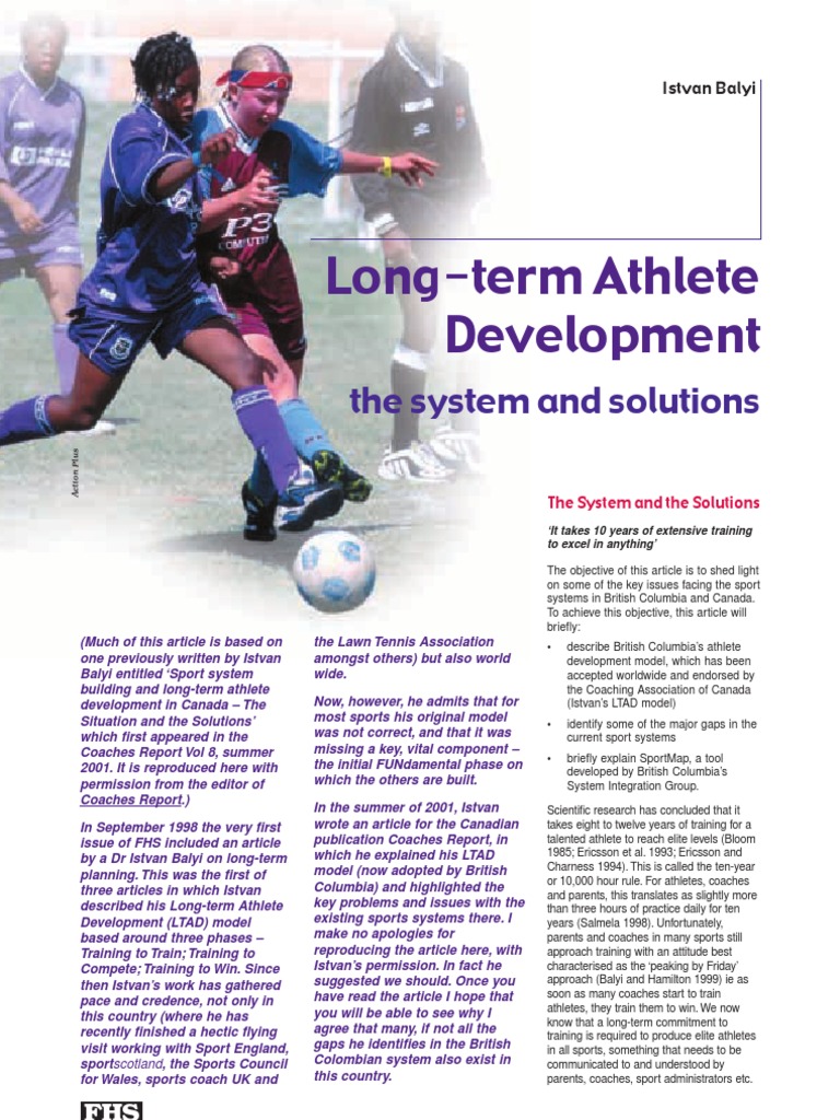 Long-Term Athlete Development: The System and Solutions | PDF ...