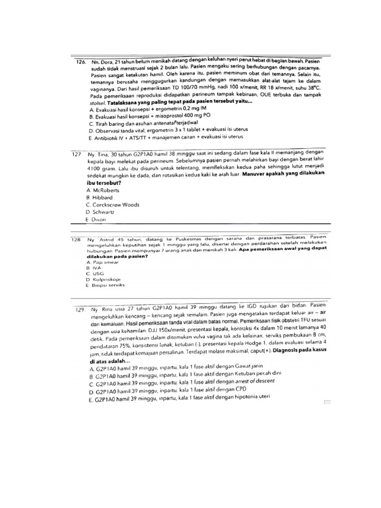 Soal Obgyn Padi | PDF
