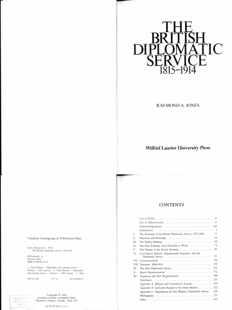 Jones British Diplomatic Service | PDF