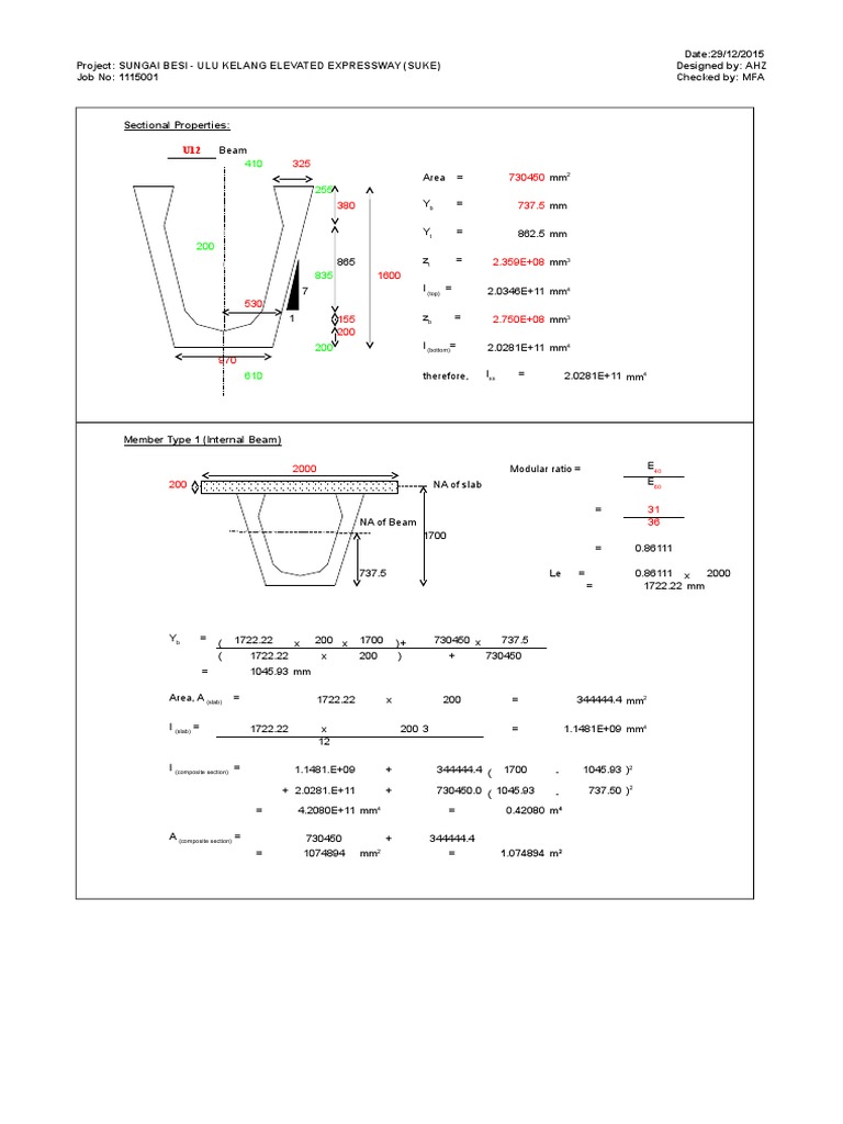 Section Properties (U12 Beam) | PDF