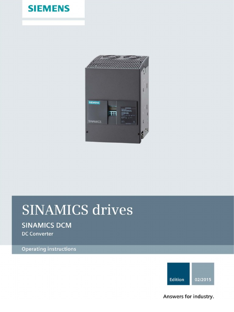 SINAMICS DC Converter Manual | PDF | Power Supply | Safety