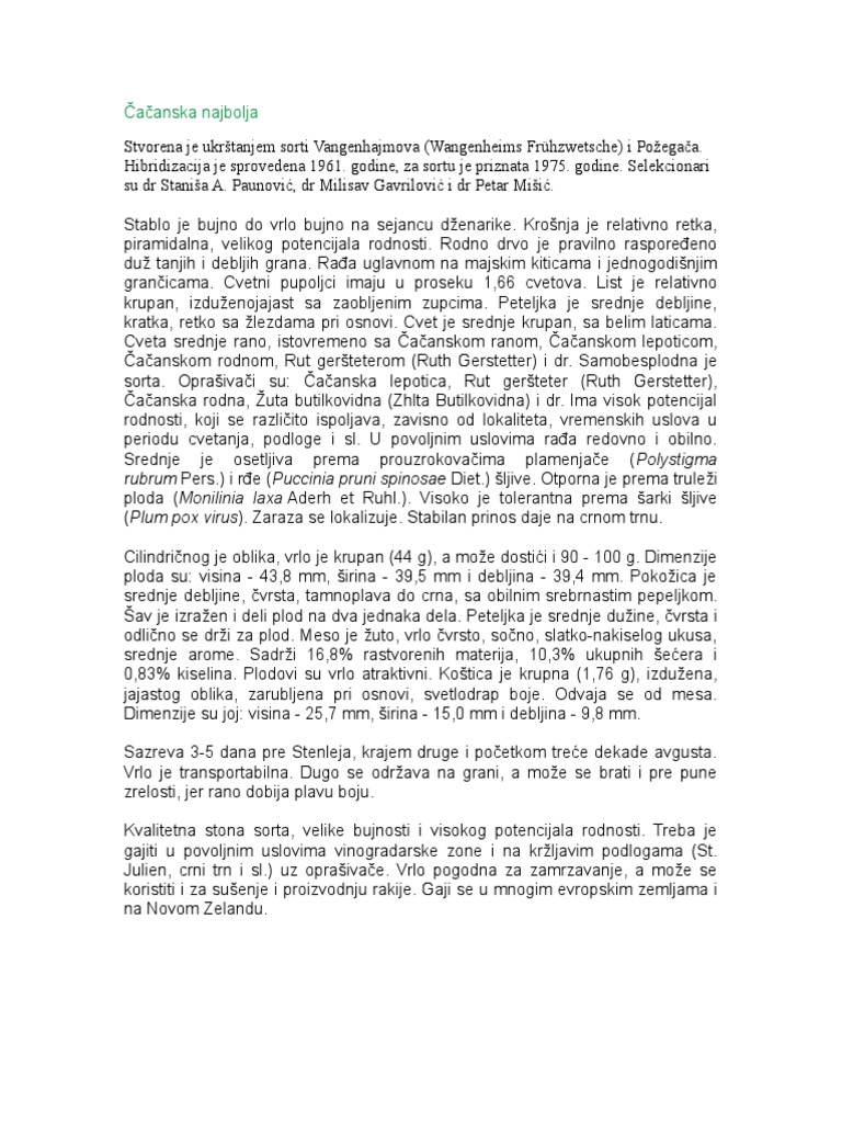 Sljive | PDF