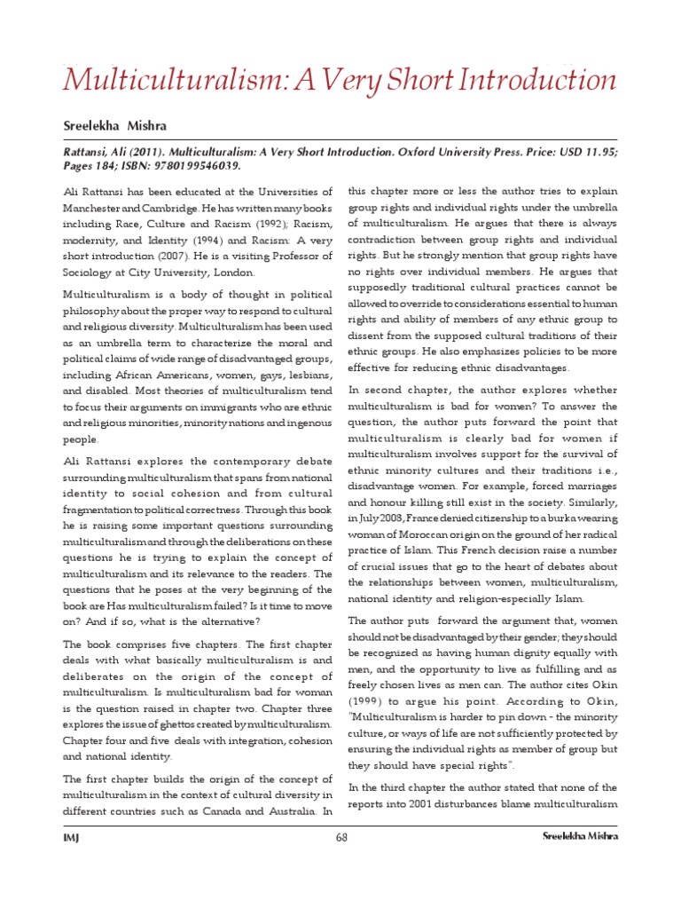 Multiculturalism PDF | PDF | Multiculturalism | Minority Group