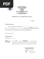 Medical Certificate 2010 Palaro | PDF | Physical Examination | Practice ...