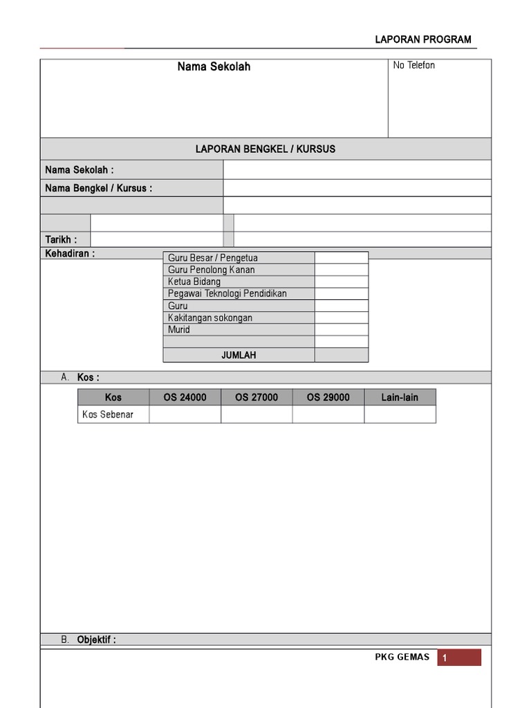 Format Laporan Program GPM | PDF