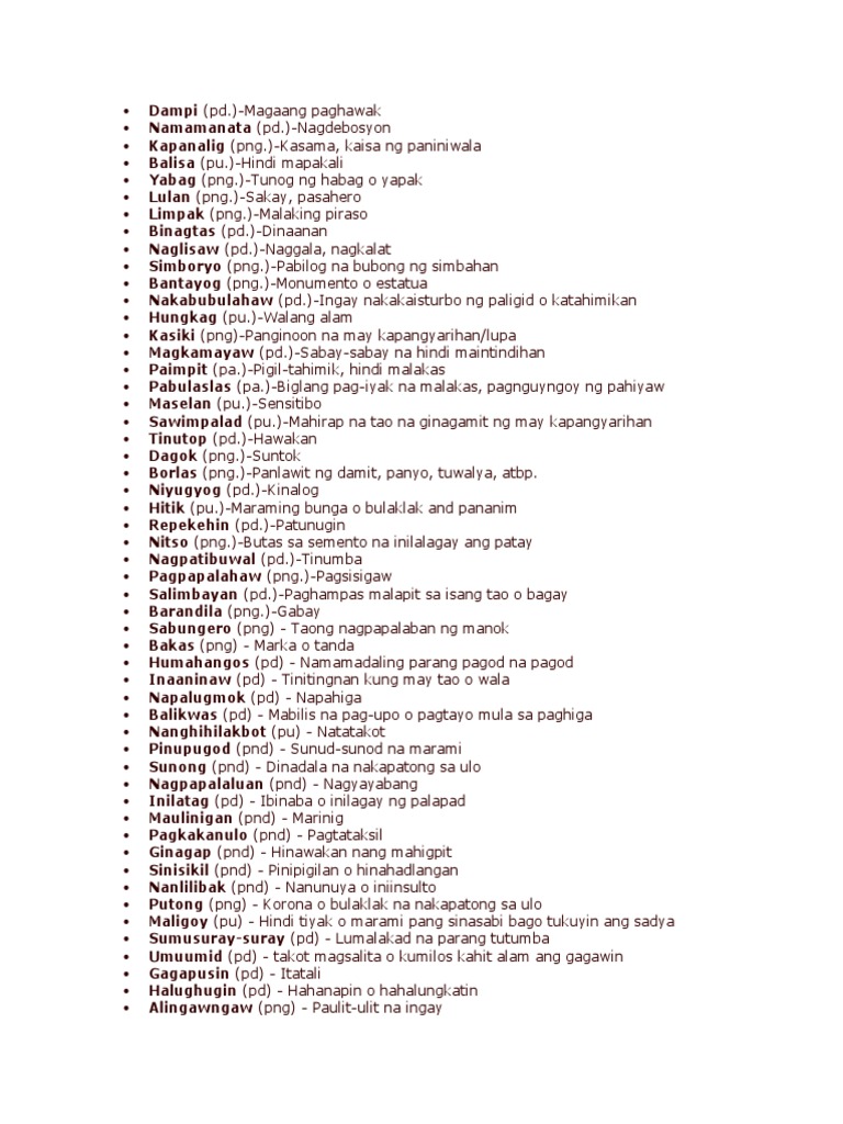 Filipino - Short Dictionary | PDF