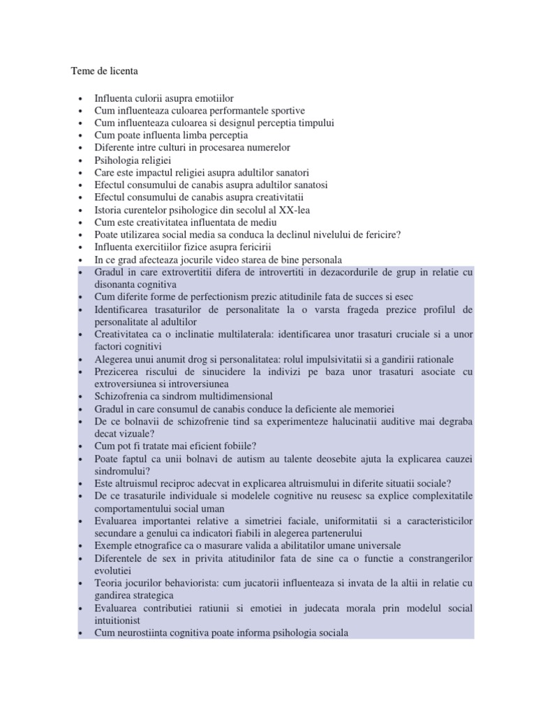 Teme de Licenta | PDF