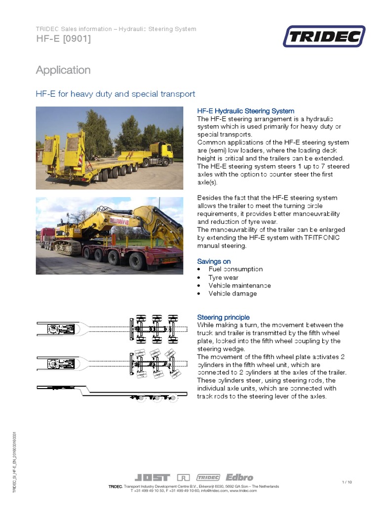 Tridec Si Hf-E en 20160331 PDF | PDF | Steering | Axle