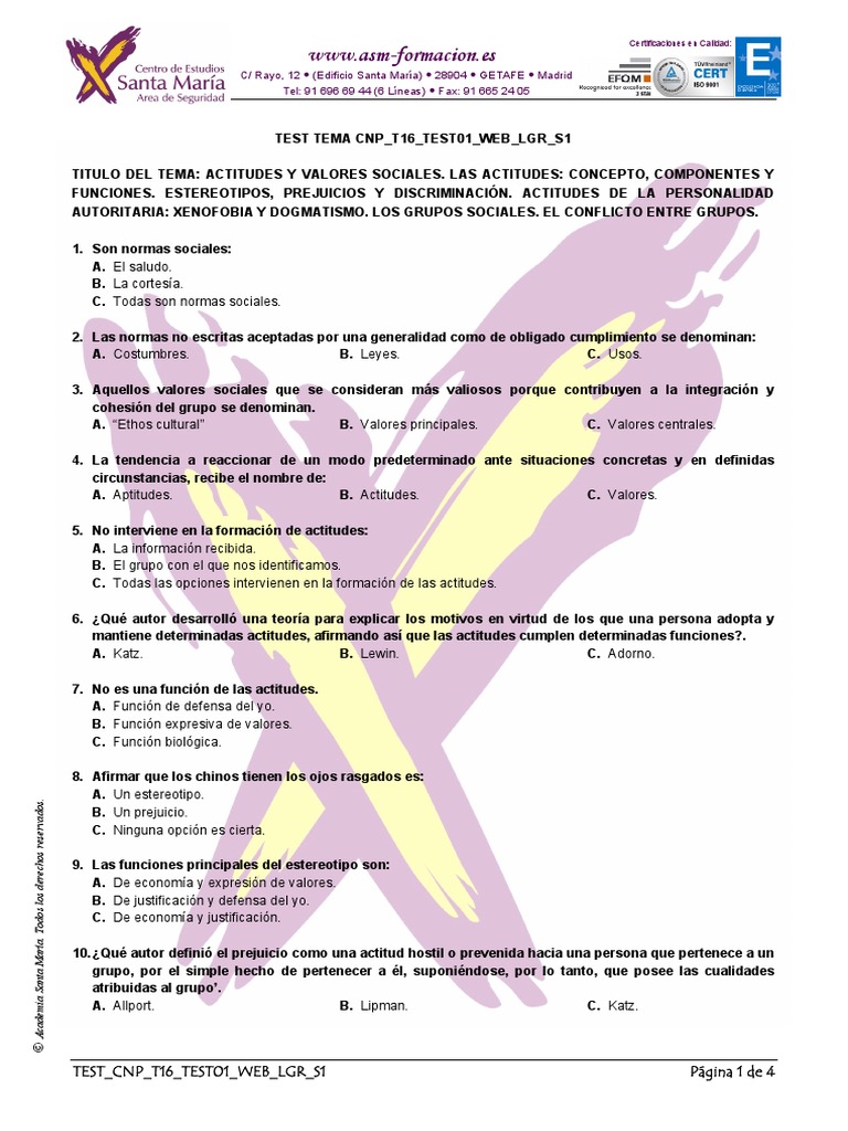 Test CNP t16 Test01 Web LGR s1 | PDF | Prejuicios | Estereotipos