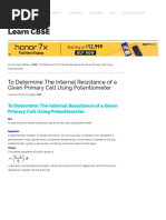 To Study The Factors On Which The Internal Resistance of A Cell Depends ...