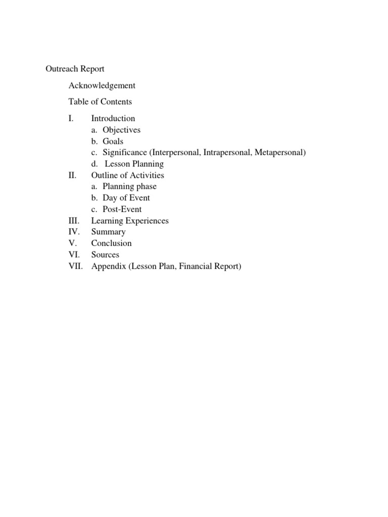 Goals of The Outreach Program - Mercado | PDF | Catechism | Catholic Church