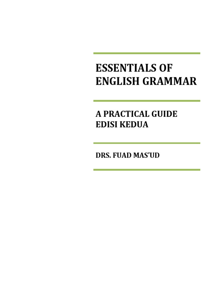 Essentials of English Grammar | PDF