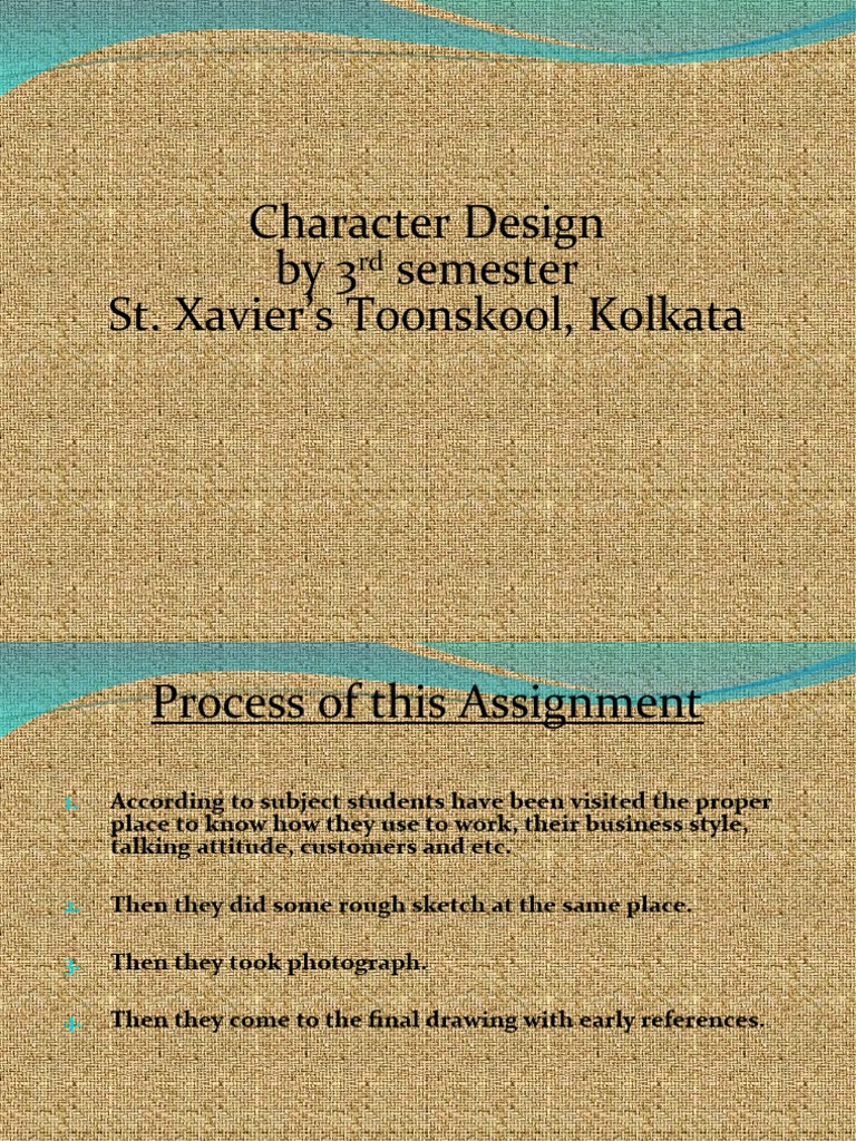 Character Design Presentation at SXC Toonskool, 2010 | PDF