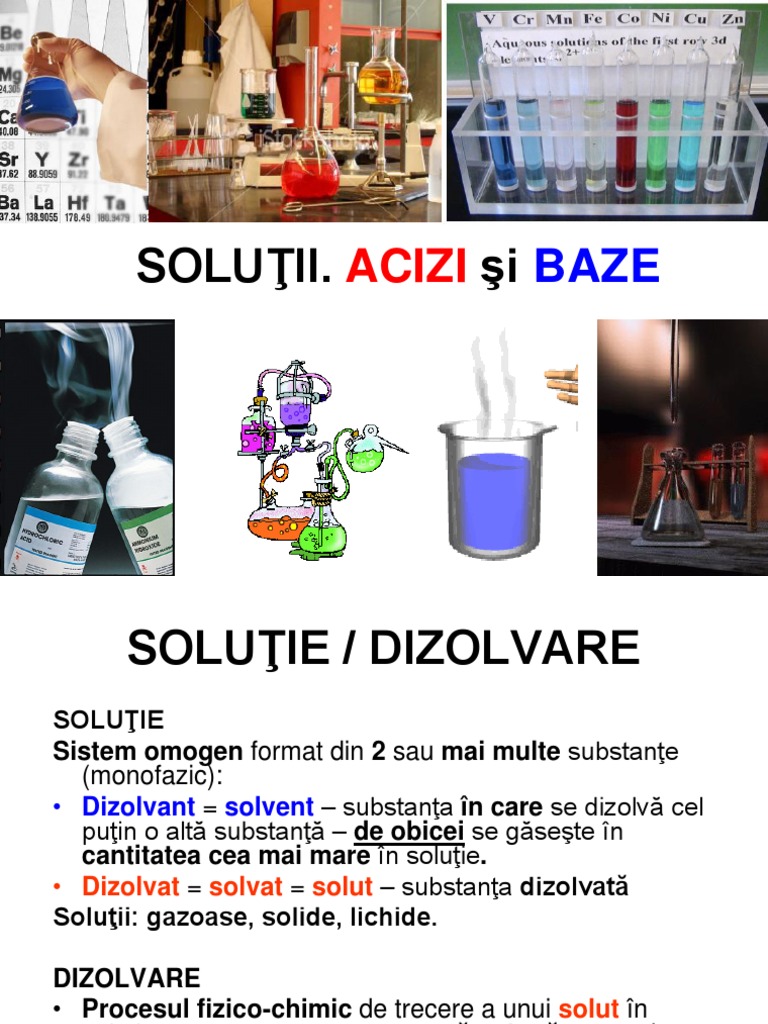 Solutii, Acizi Si Baze - Nutritie | PDF