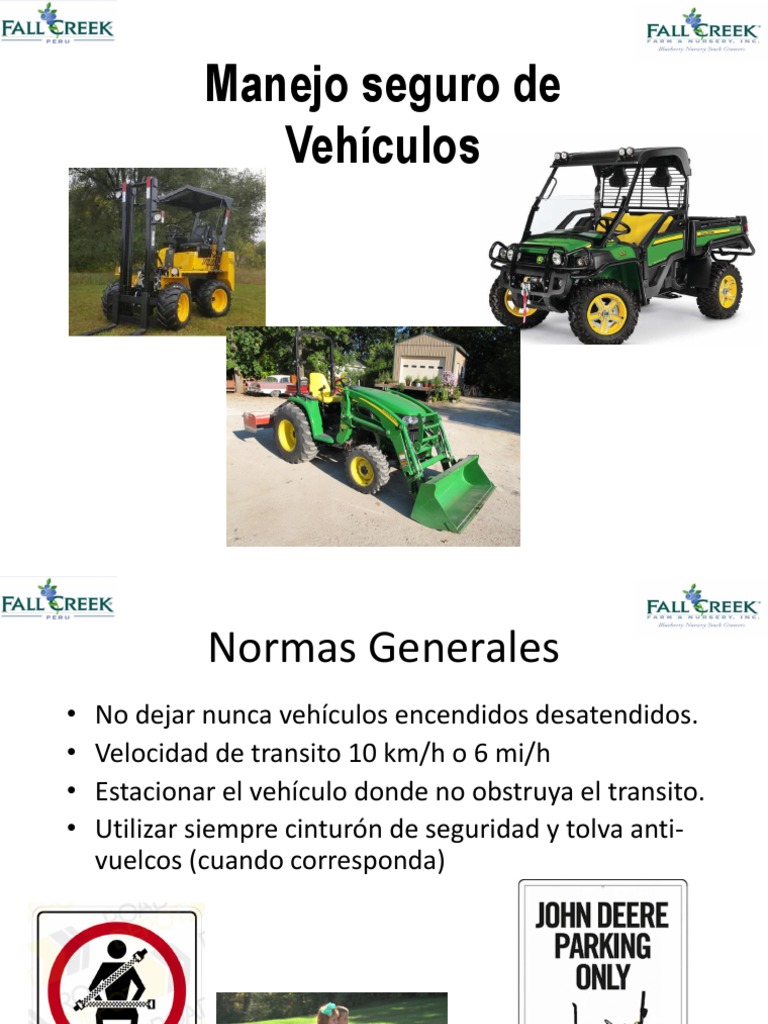 Manejo Seguro de Vehículos | PDF | Tractor | Science