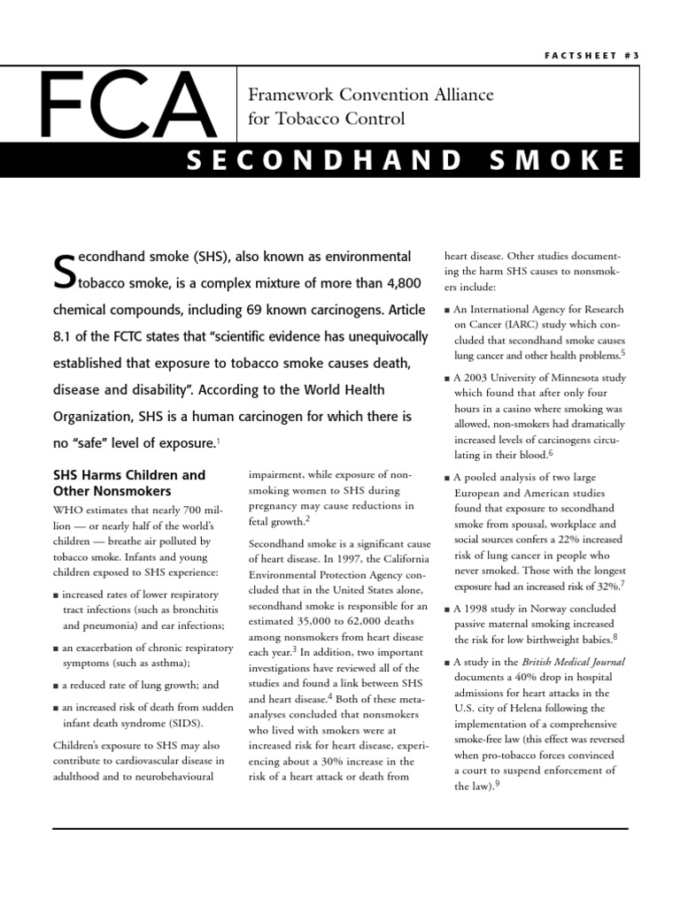 Secondhand Smoke | PDF | Smoking | Smoke