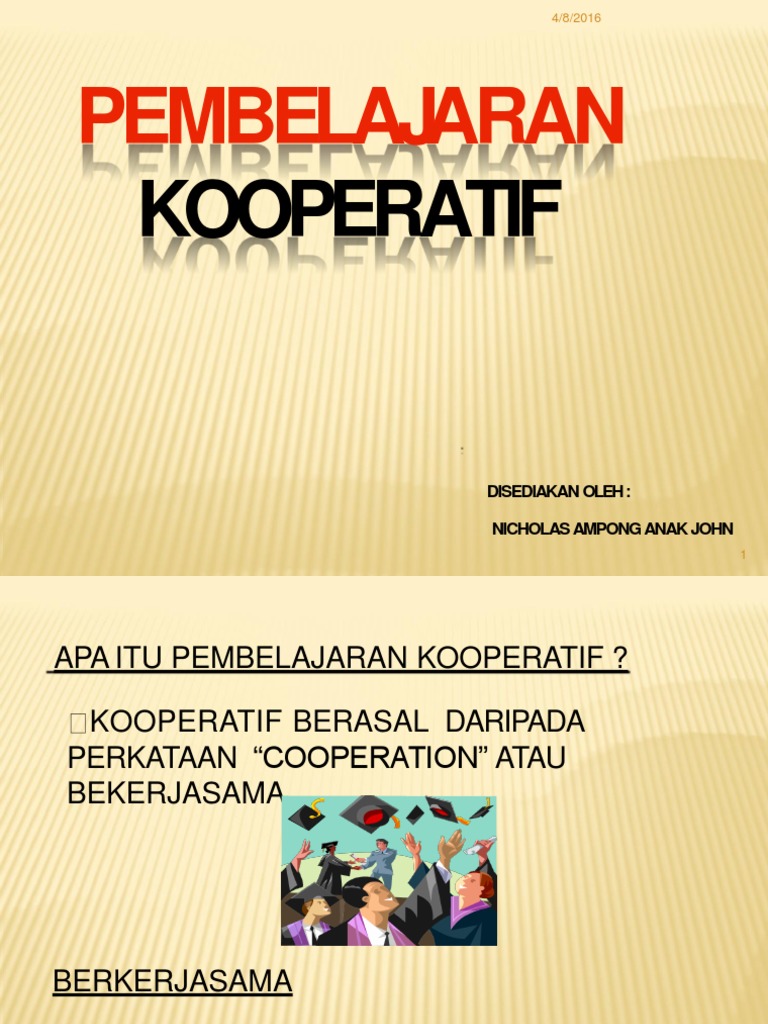 Pembelajaran Koperatif | PDF