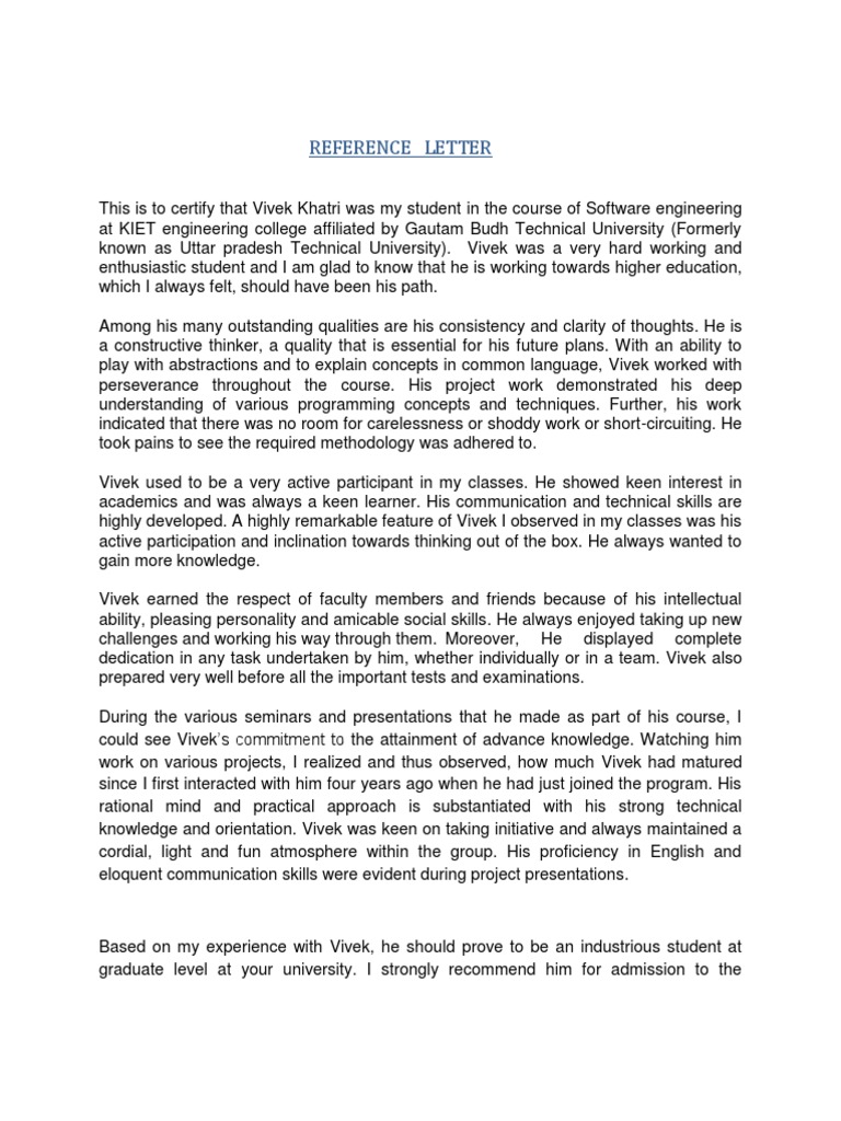 Concordia University - REFERENCE LETTER | PDF | Engineering | Software ...