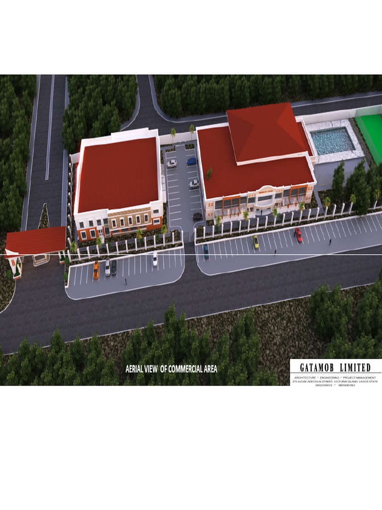 Aerial & Perspective Views of Commercial Area | PDF