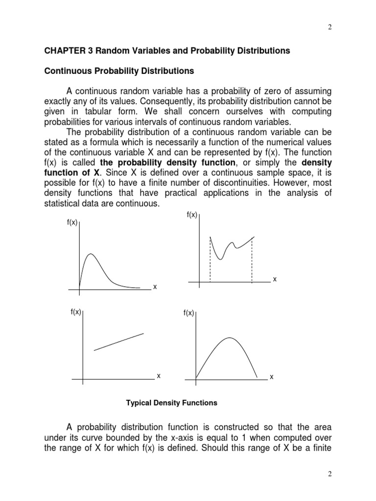 Continuous Ran Var | PDF | Probability Distribution | Probability Density Function