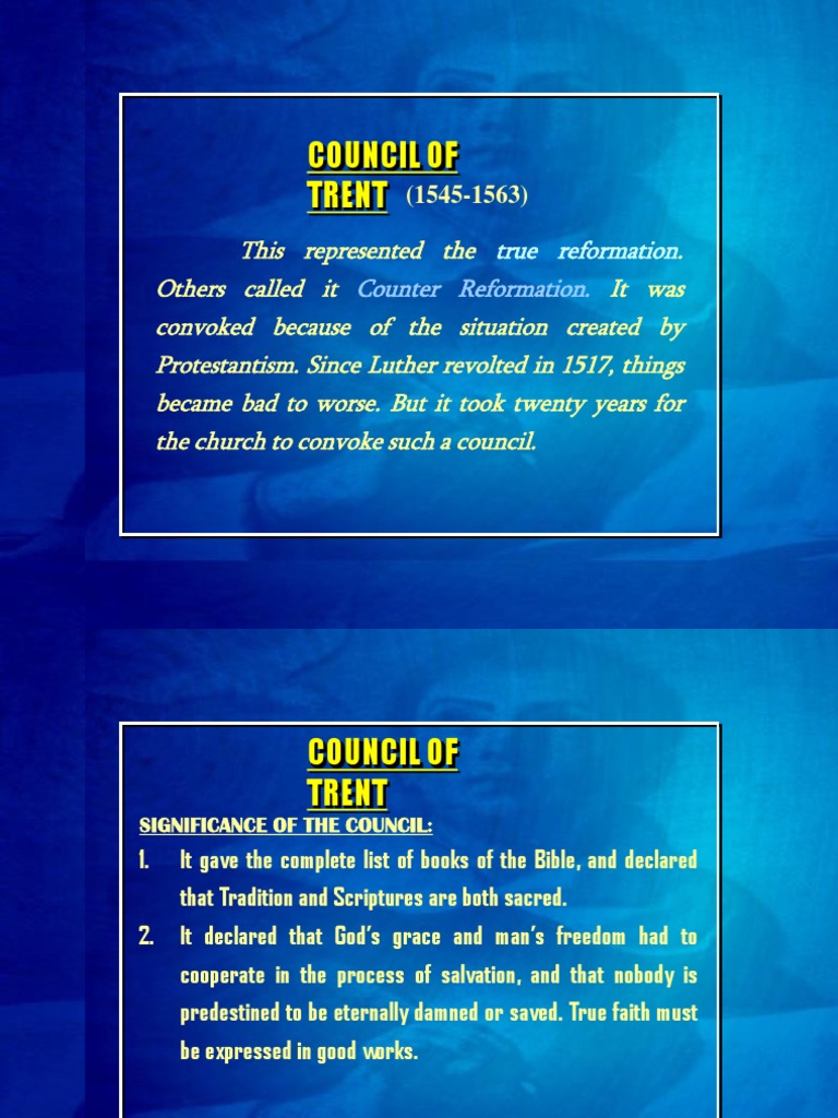 Council of Trent: Counter Reformation | Download Free PDF | Second ...