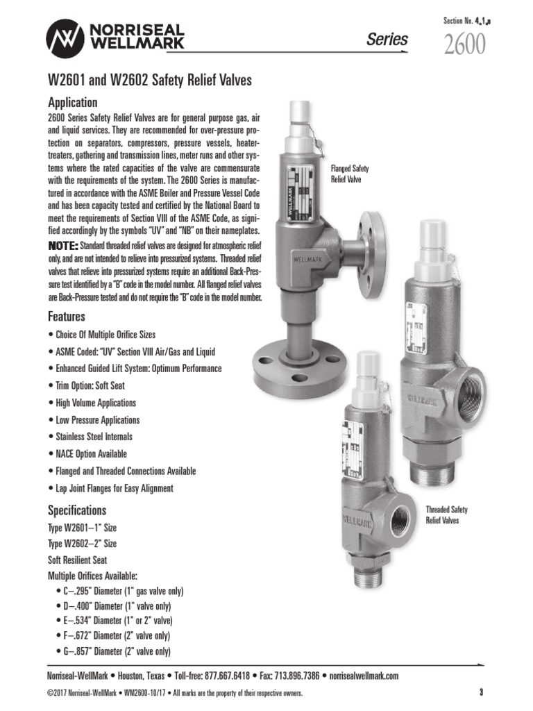 Wellmark PSV | PDF | Valve | Gases