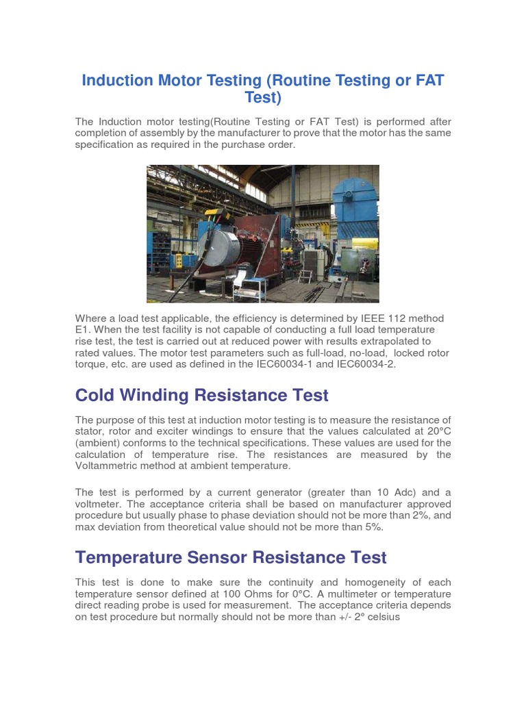 Induction Motor Testing | PDF