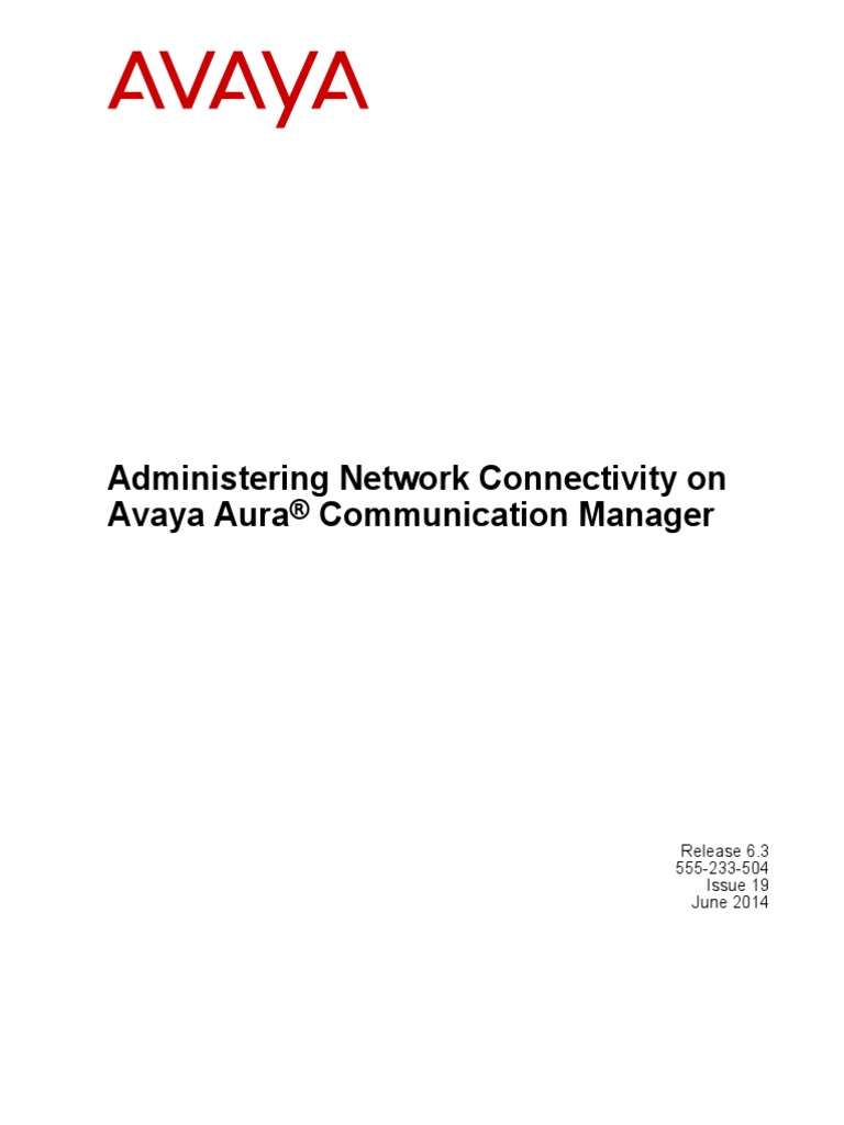Administering Network Connectivity On Avaya Aura Communication Manager ...