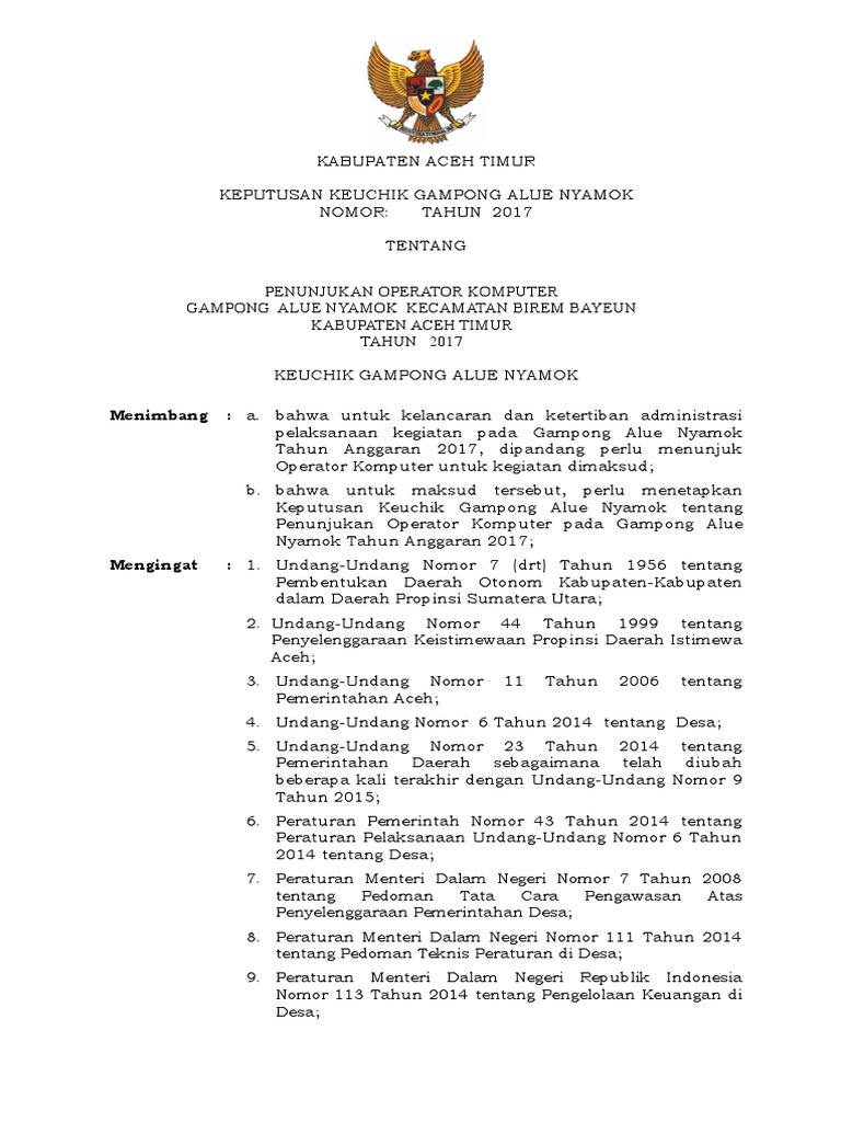 SK Operator Komputer 2017 | PDF