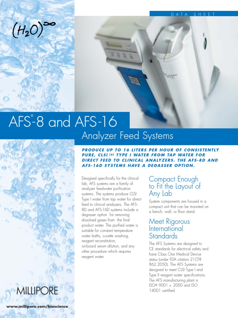 AFS-8 and AFS-16 | PDF | Membrane | Water Purification