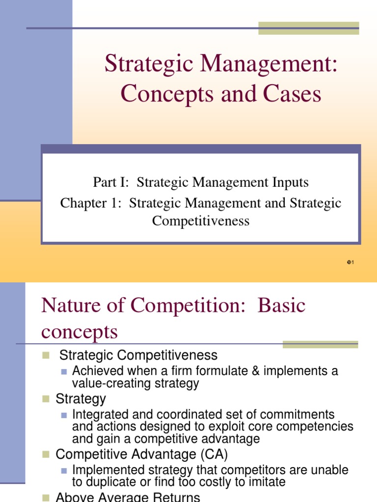 Understanding Strategic Management: An Analysis of Strategic Inputs ...